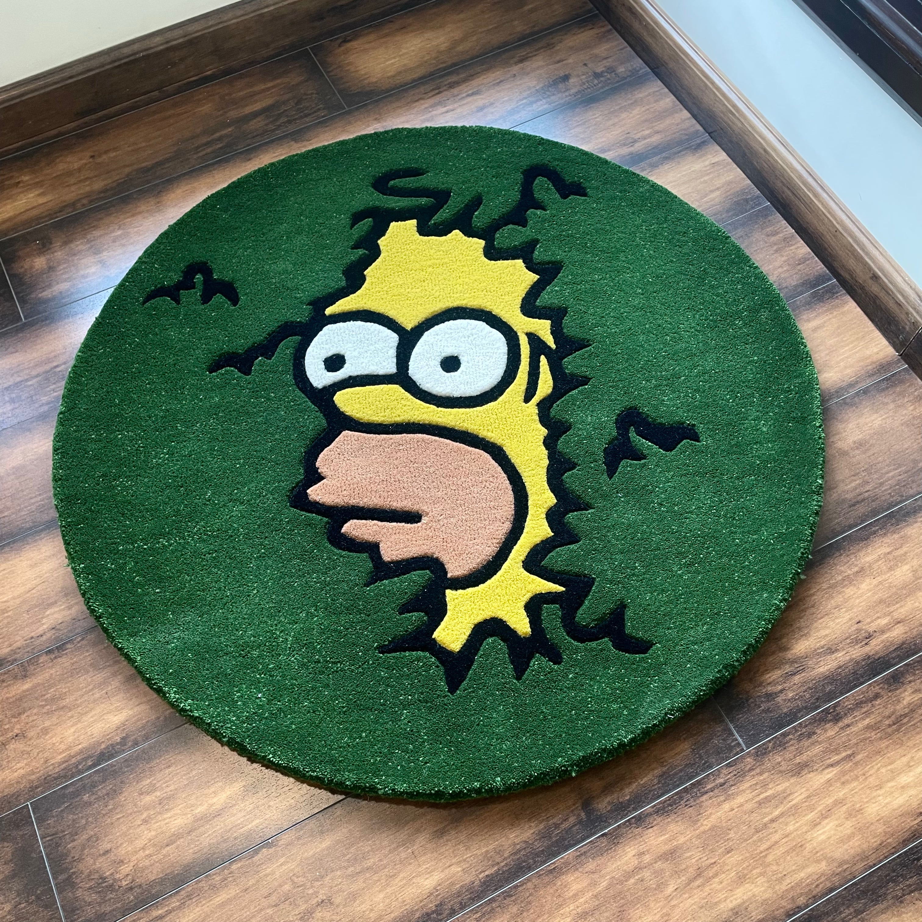 Homer Simpson Back Into Bushes Hand-Tufted Rug – Carpet Diem
